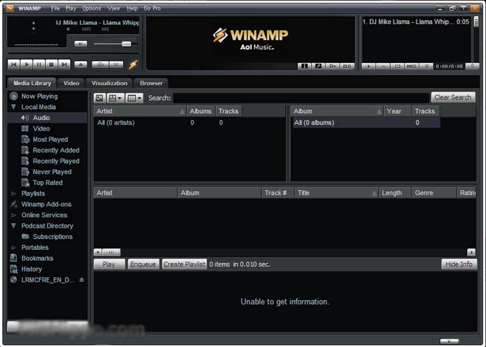 Need to have a Winamp 5.5+ version - Techyv.com